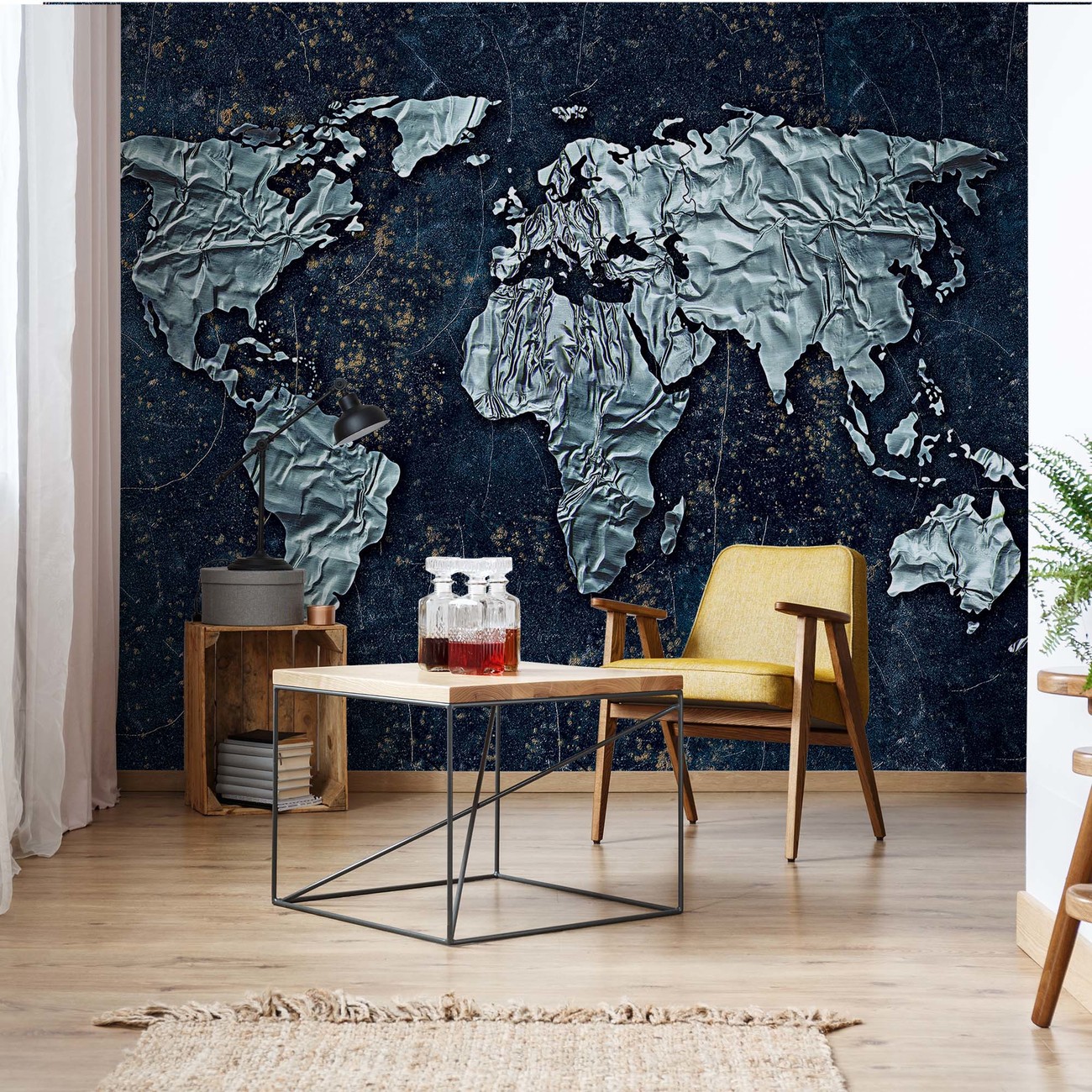 Modern 3D World Map fototapeta, tapeta na zeď na Posters.cz