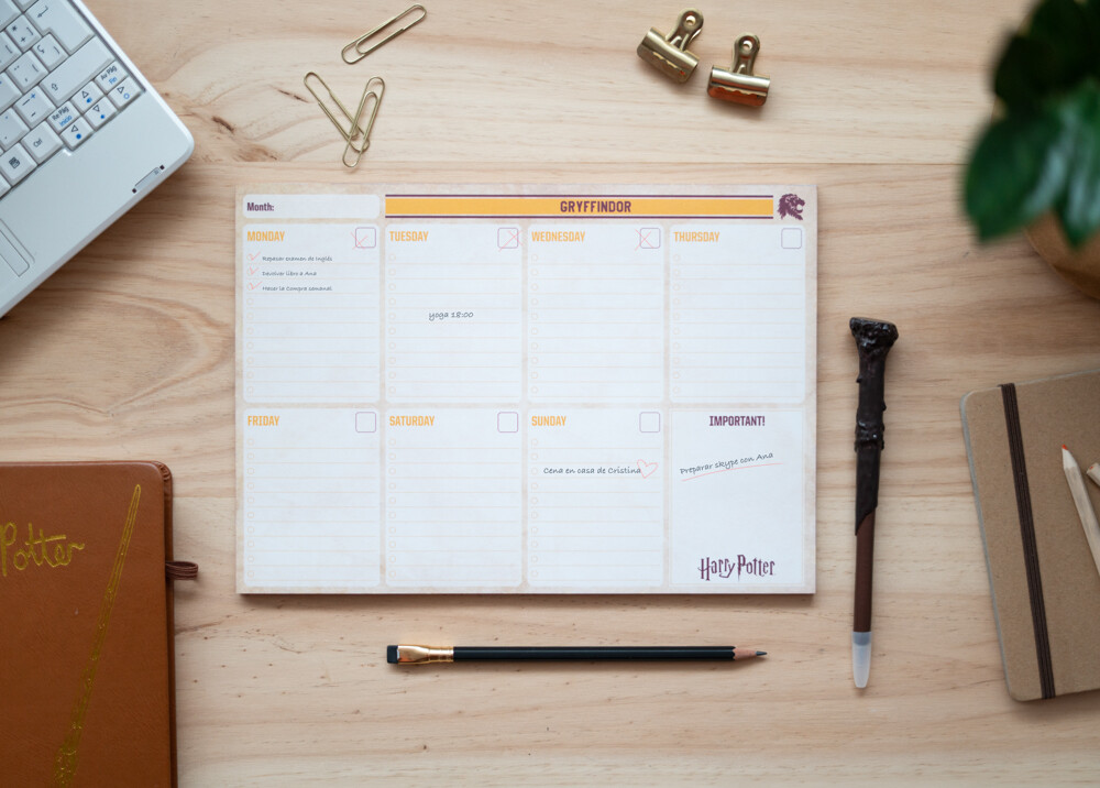 Agenda, Planificateur Harry Potter - Gryffindor | Idées de cadeaux ...