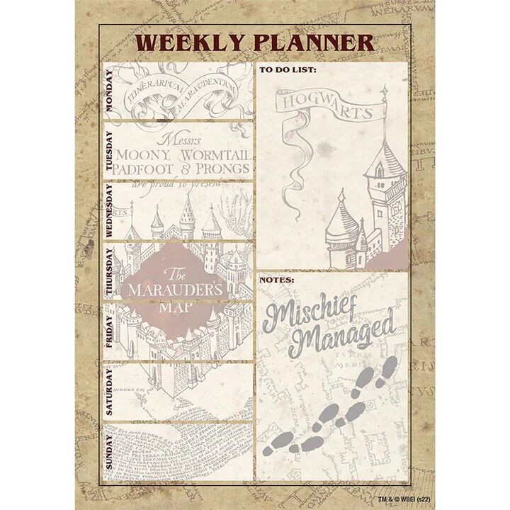 Planificador Harry Potter - Marauders Map | Ideas para regalos originales