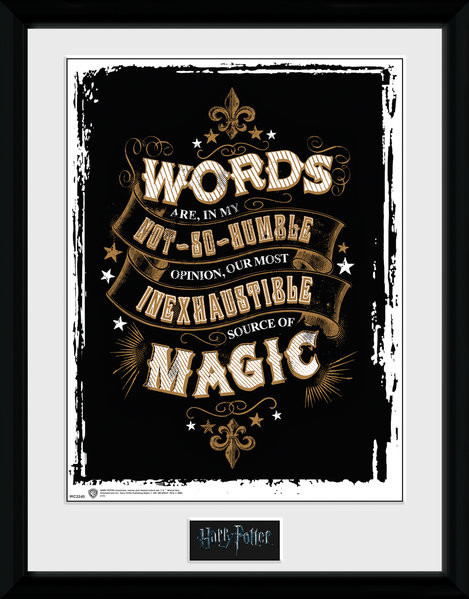 Harry Potter - Words Framed poster | Buy at UKposters