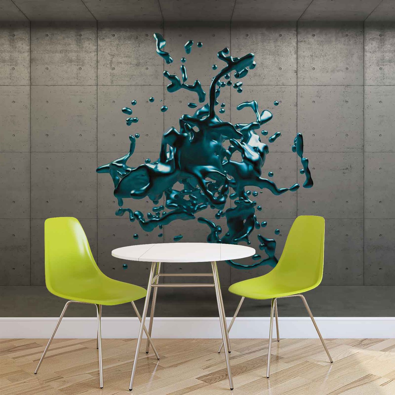 Diseño abstracto de la pintura concreta fotomural de pared decorativo ...