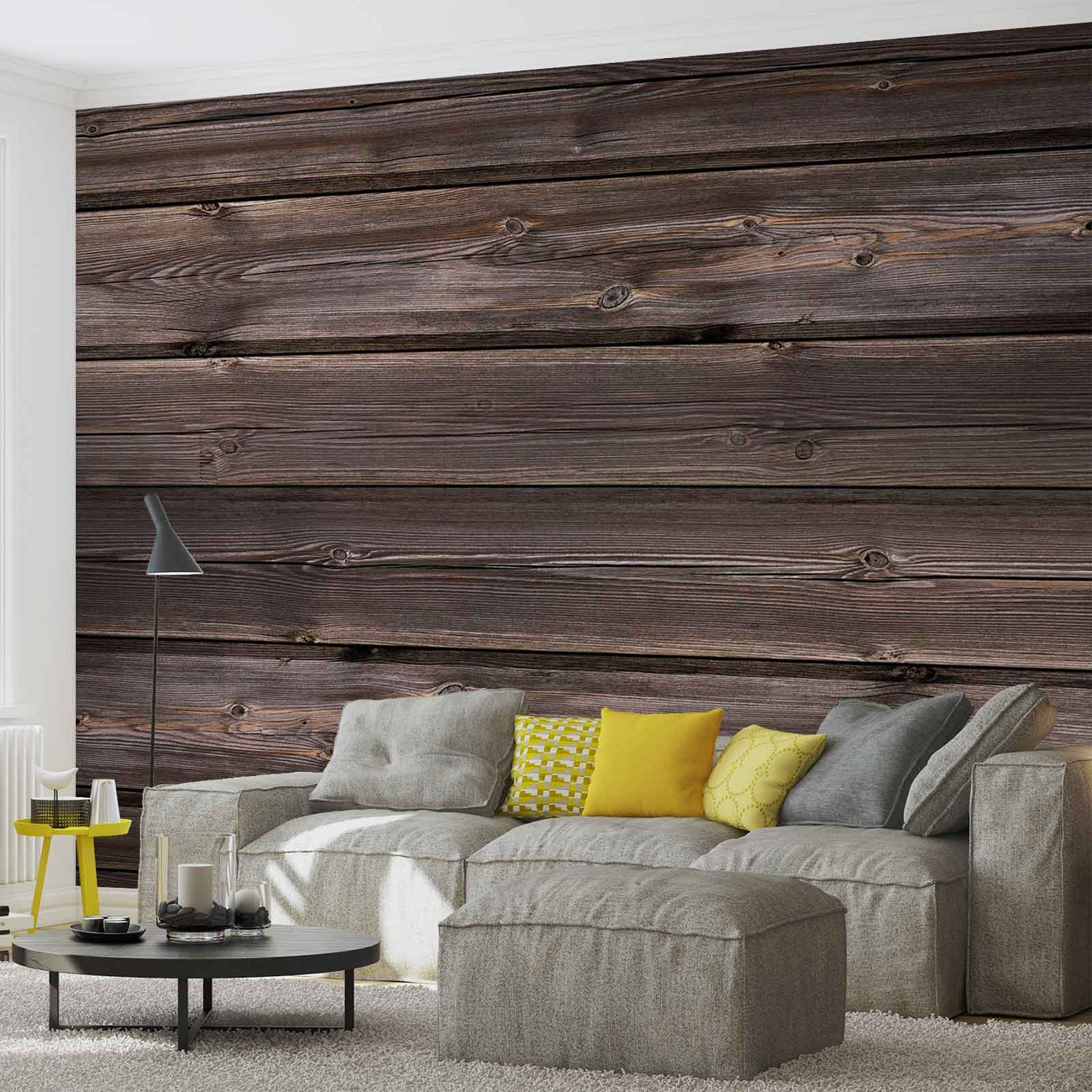 Patron Marron Madera fotomural de pared decorativo | Papeles pintados ...