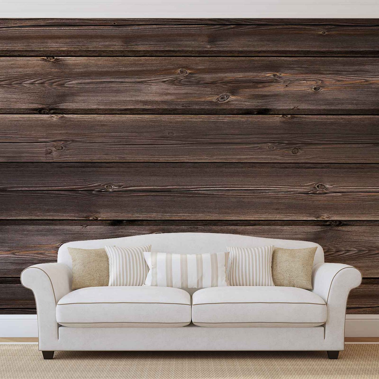 Patron Marron Madera fotomural de pared decorativo | Papeles pintados ...