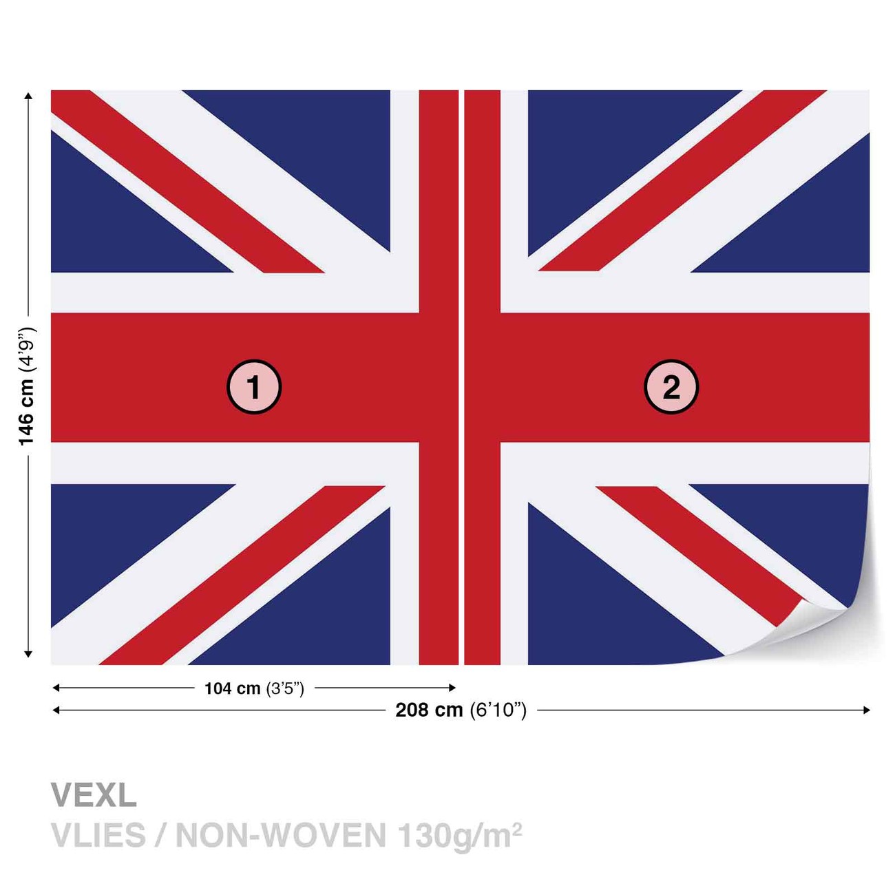 Vlajka Velké Británie fototapeta, tapeta na zeď na Posters.cz