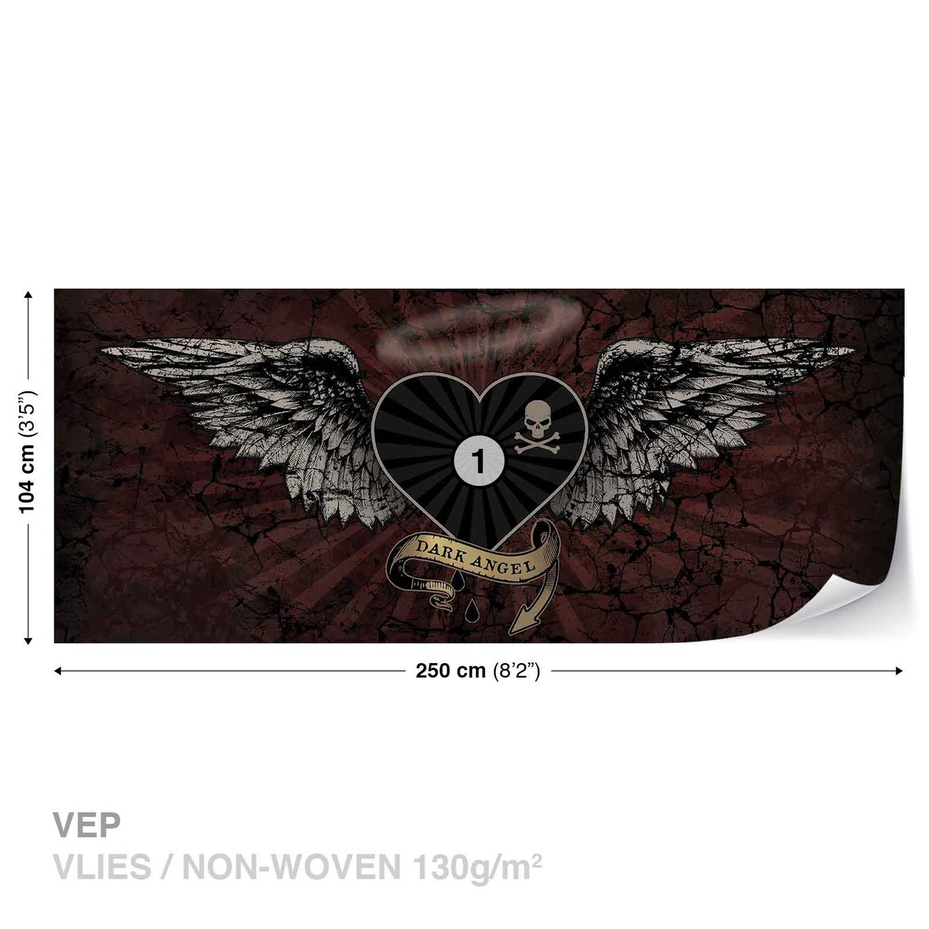 Alchemy Heart Dark Angel Tattoo Wall Mural | Buy online at Europosters