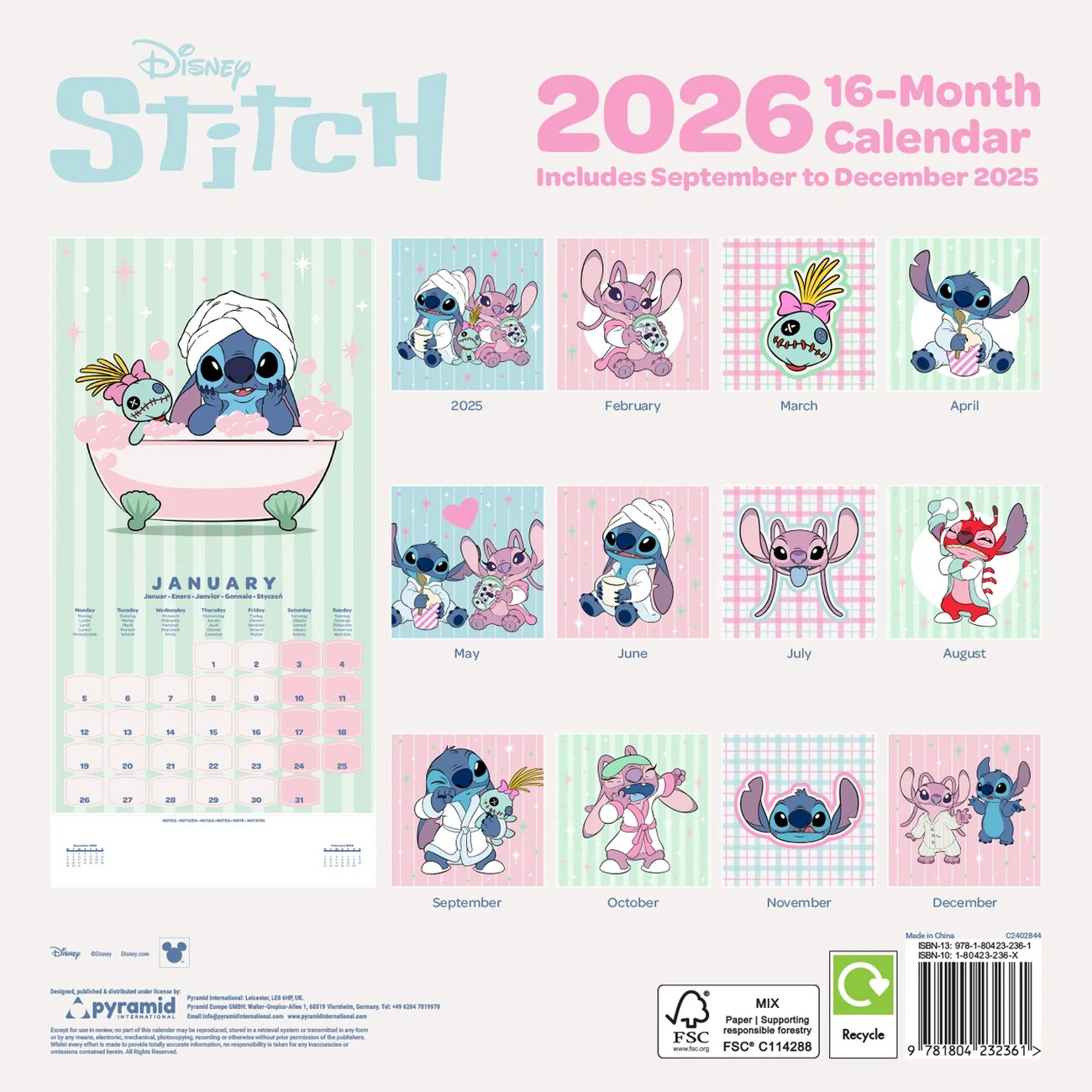 Lilo & Stitch - Kalendáře na zeď 2026 | Kup na Posters.cz