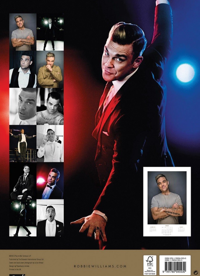 Robbie Williams - Kalendáře na zeď 2015 | Kup na Posters.cz