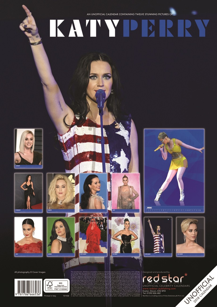 Katy Perry - Kalendarze ścienne 2018 | Kup na Posters.pl