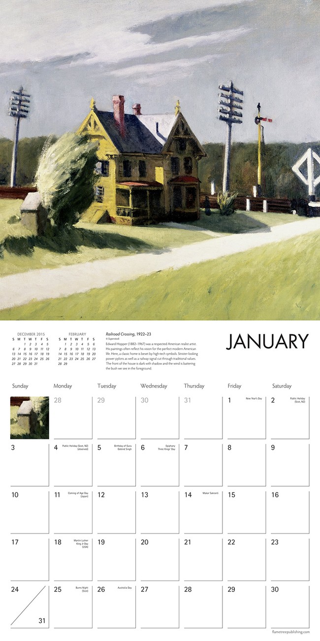 Edward Hopper - Wandkalender 2016 | Kaufen bei Europosters