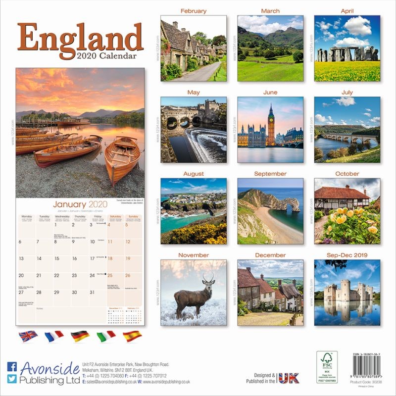 England - Wandkalender 2024 | Kaufen bei Europosters