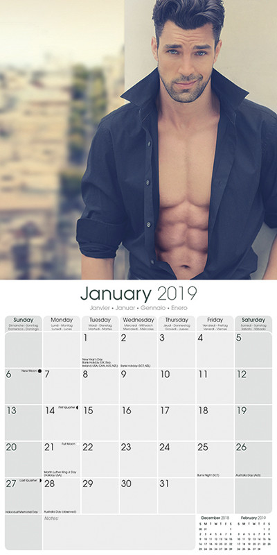Guys - Wandkalender 2019 | Kaufen bei Europosters