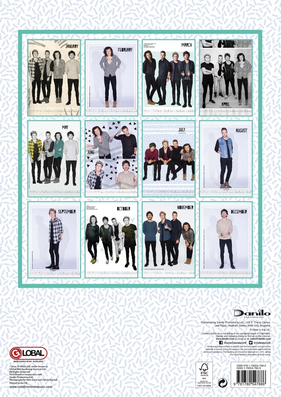 One Direction 1D - Wandkalender 2016 | Kaufen bei Europosters