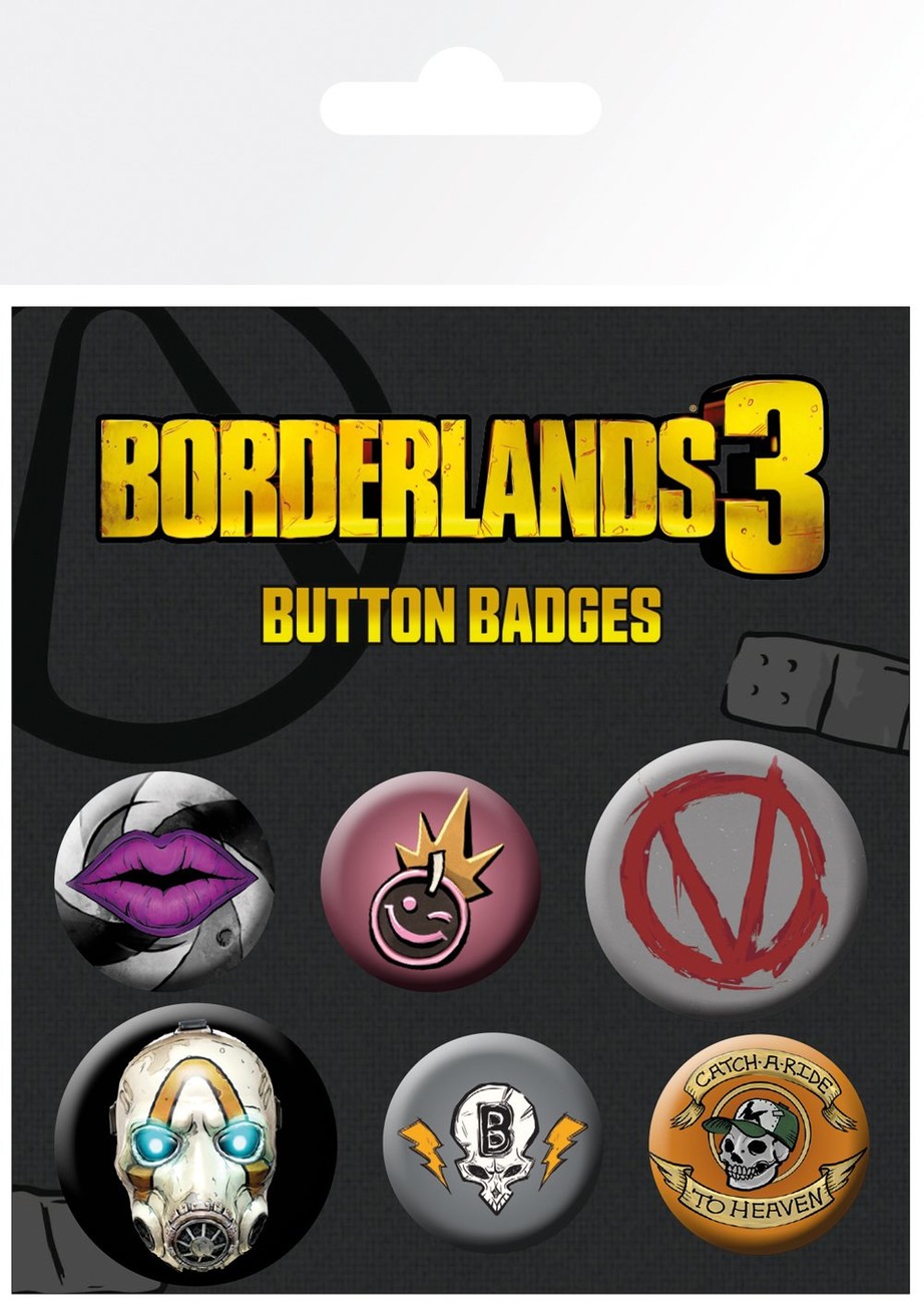 Kitűző készlet Borderlands 3 - Icons | Eredeti ajándék ötletek | Széles ...