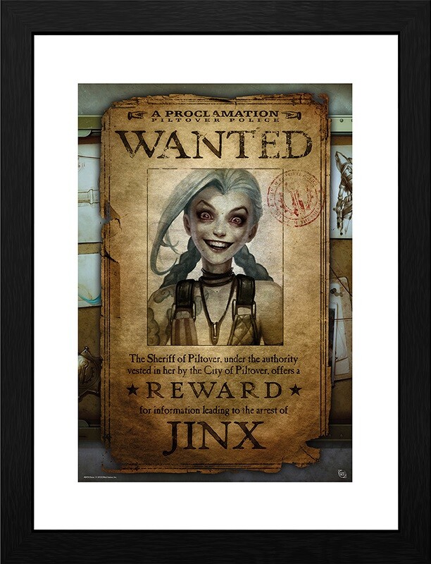 League of Legends - Jinx Wanted Framed poster | Buy at Europosters