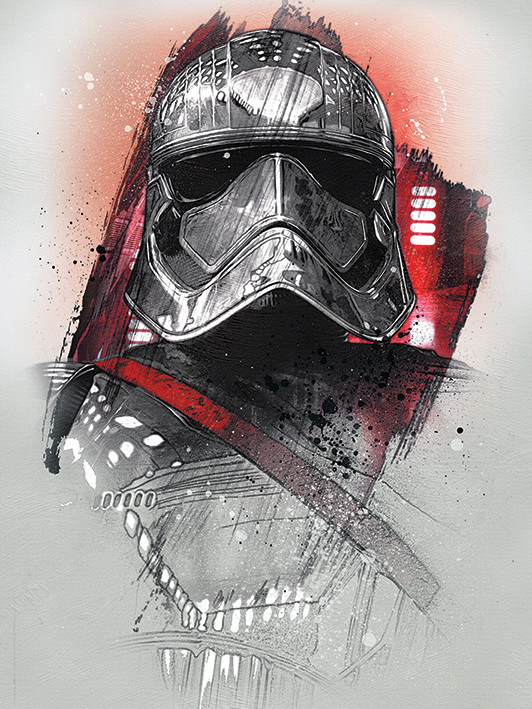 Leinwanddruck Star Wars: Die letzten Jedi - Captain Phasma Brushstroke ...