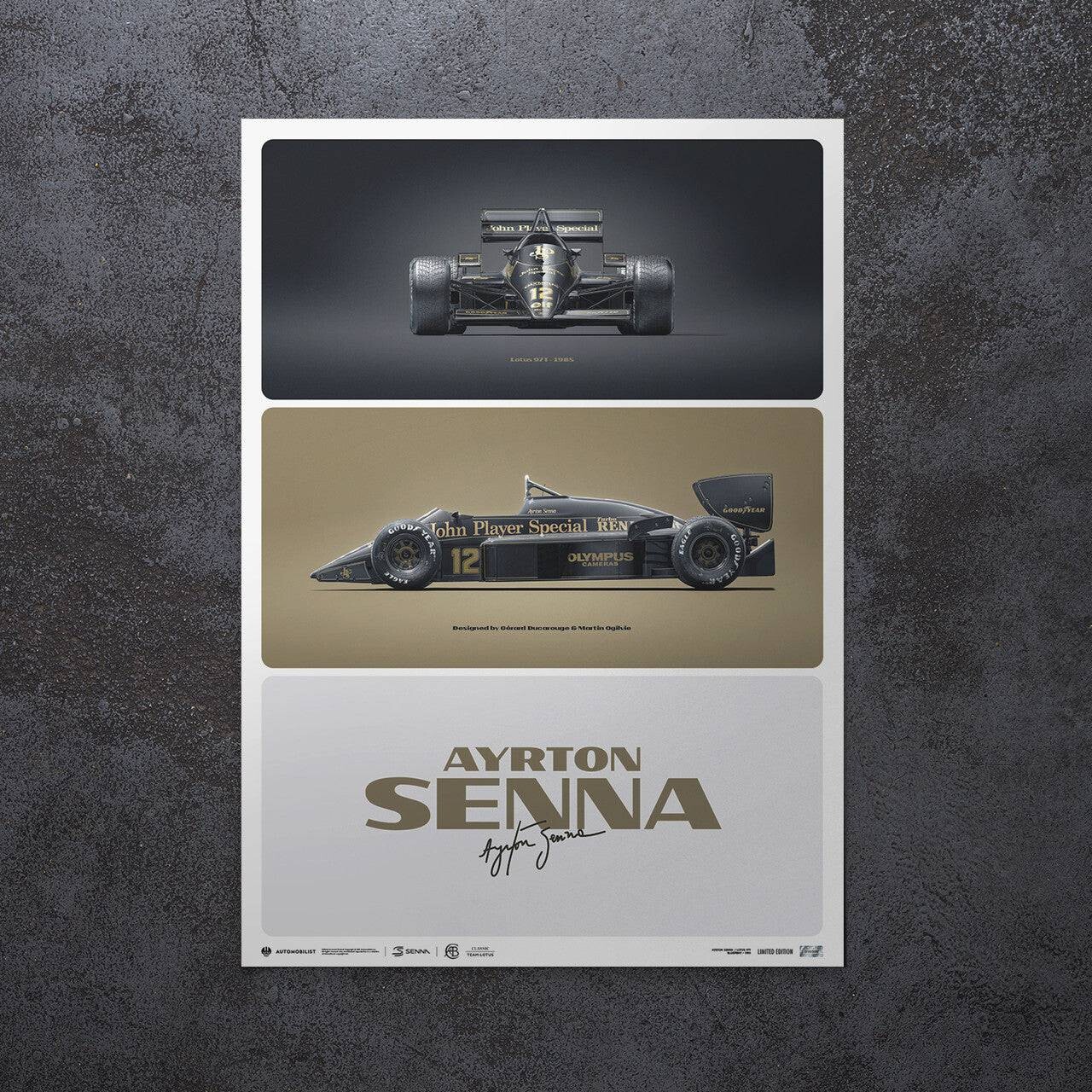 Art Print Lotus 97T - Ayrton Senna - The First Win - Estoril, 1985 ...