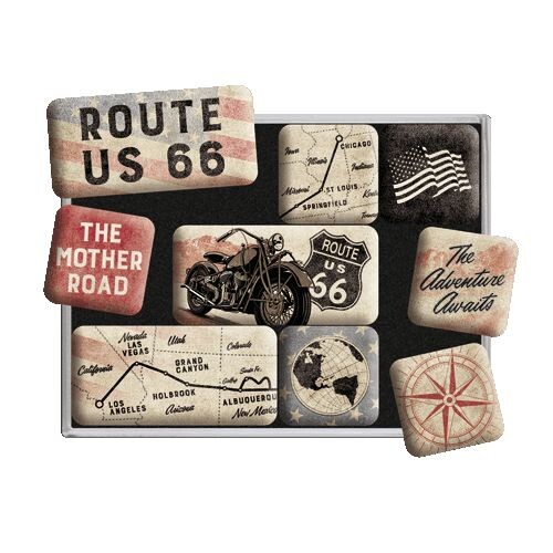 Magnet Route 66 - Bike Map | Tips for original gifts