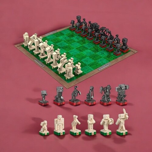 Ajedrez Minecraft - Overworld Heroes vs Hostile Mobs | Ideas para ...