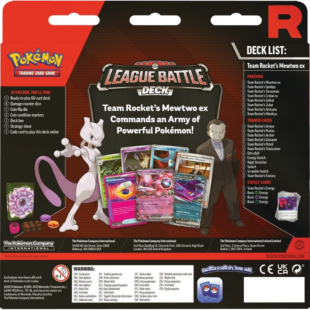 Collectors Cards - Pokémon TCG: Team Rocket's Mewtwo ex League Battle ...