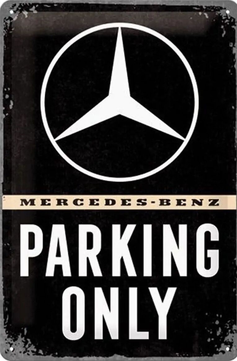 Mercedes-Benz - Parking Only | Collectible retro metal signs for your wall