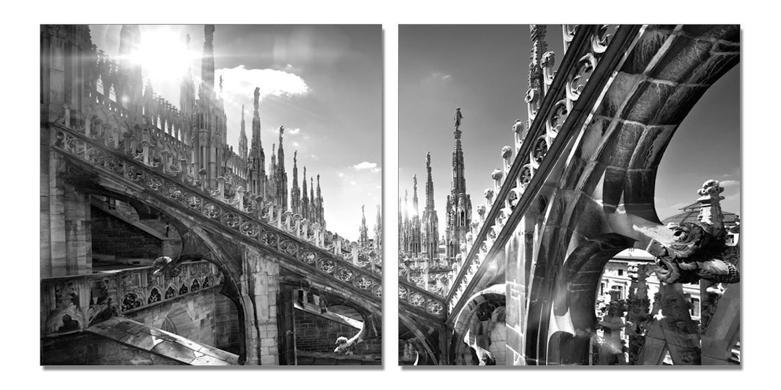 Wandbilder, Bilder - Milan - Duomo di Milano Collage bei EuroPosters