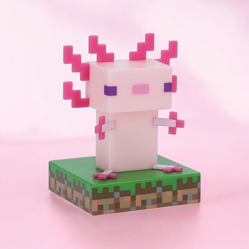 Glowing figurine Minecraft - Axolotl | Tips for original gifts