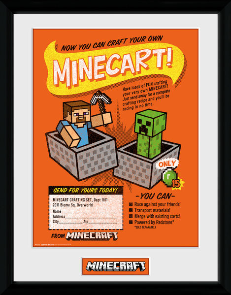 Minecraft - Craft Your Own Minecraft rámovaný obraz na zeď | Posters.cz
