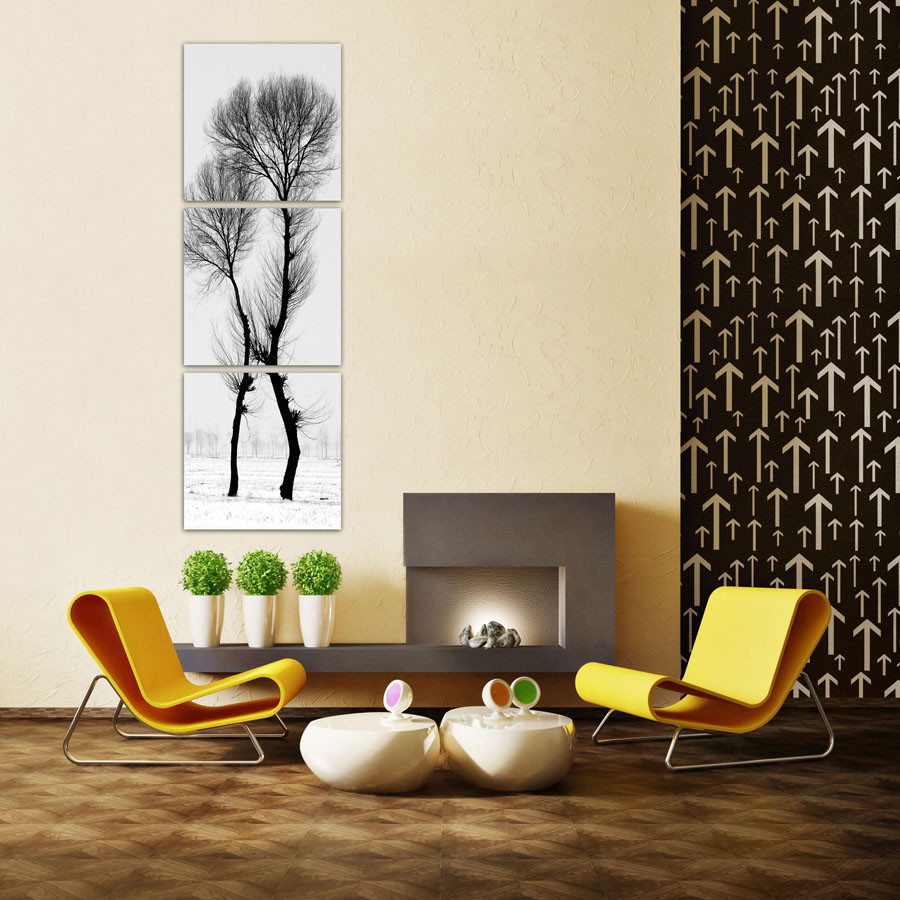 Wandbilder, Bilder - Modern design - black and white tree bei EuroPosters
