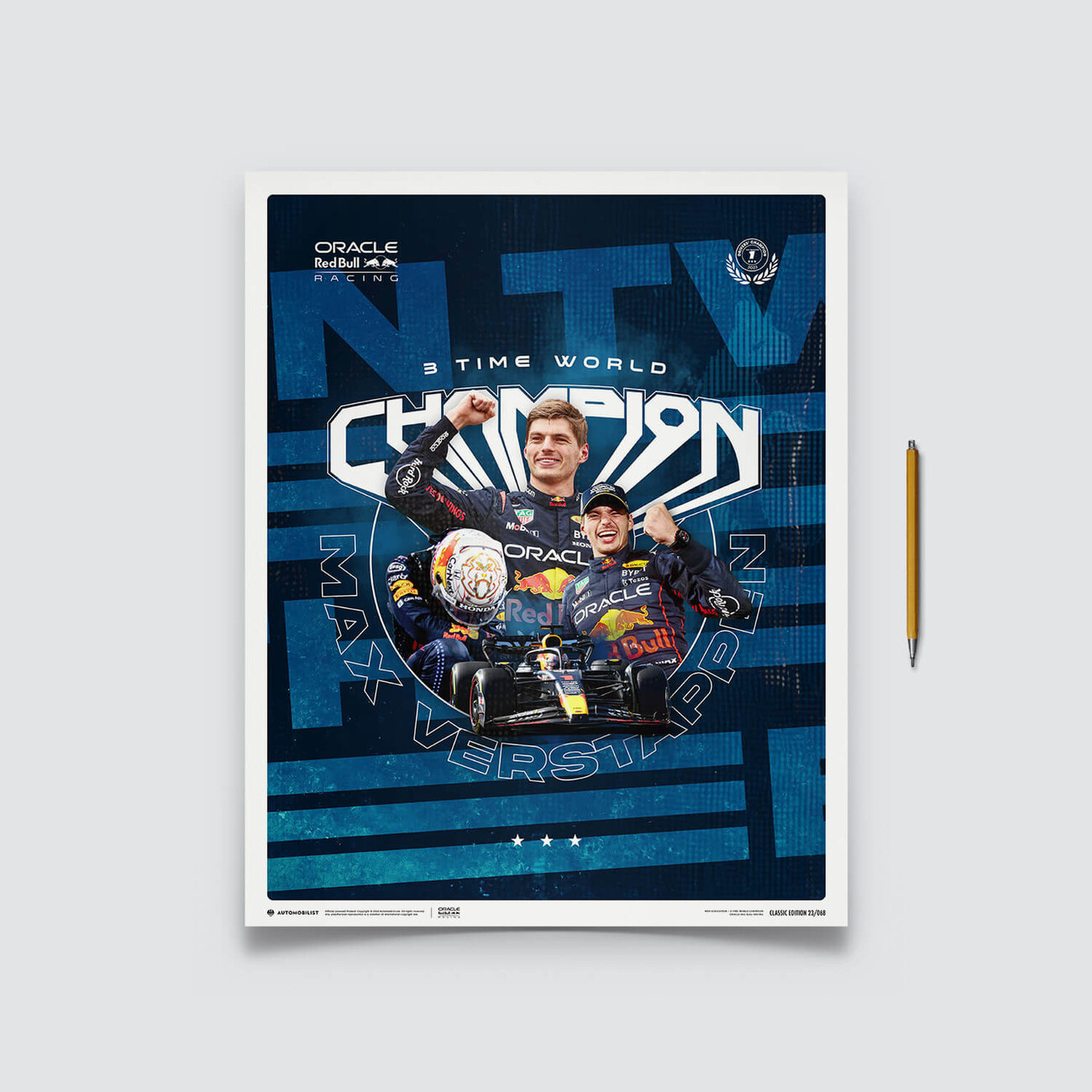 Art Print Oracle Red Bull Racing - Max Verstappen - 2023 F1® World ...