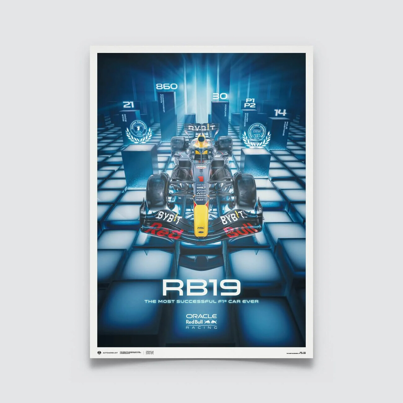 Art Print Oracle Red Bull Racing RB19 - 2023 The Most Successful F1 ...