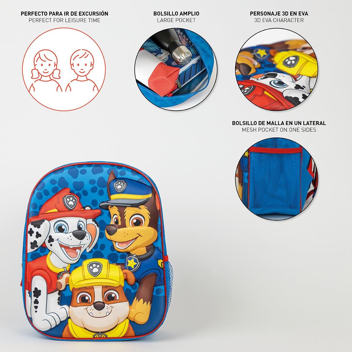 Rugzak Paw Patrol - Chase, Marshall, Rubble | Tips voor originele cadeaus