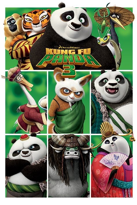 Kung Fu Panda 3 - Characters Plakat, Poster online på Europosters