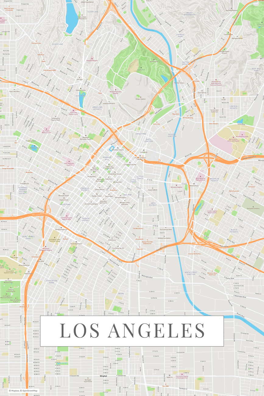 Los Angeles color Plakat, Poster online på Europosters