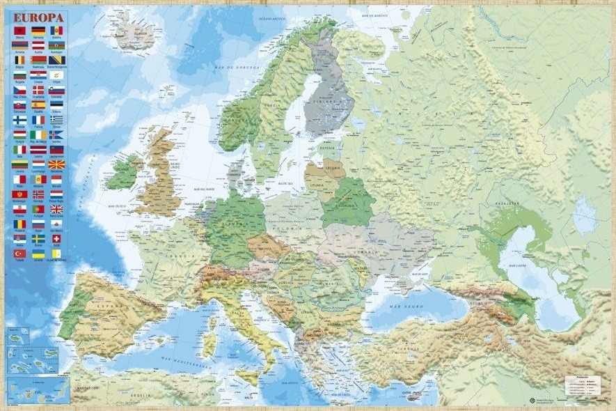 Plakát Mapa Evropy - Politická | Obraz na zeď | 3+1 zdarma | Posters.cz