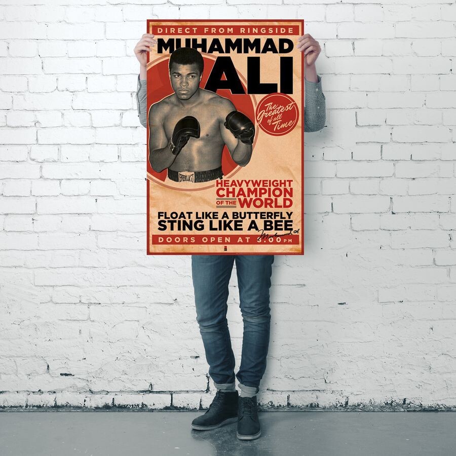 Plakát Muhammad Ali - Vintage Poster | Obraz na zeď | 3+1 zdarma ...