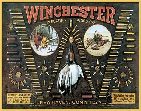 Plaque WINCHESTER - Bullet Board | Plaques métal vintage décoratives ...