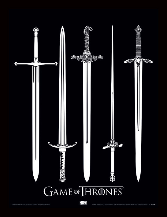 Game Of Thrones - Swords Framed poster | Buy at UKposters