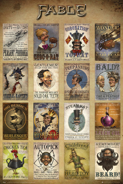 Poster, Quadro Fable - Adverts | Poster sul muro | 3+1 GRATIS | Europosters
