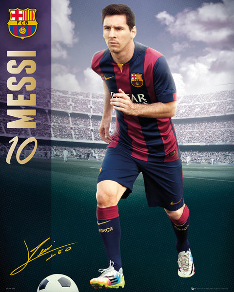 Poster, Quadro FC Barcelona - Messi 14/15 | Poster sul muro | 3+1 ...
