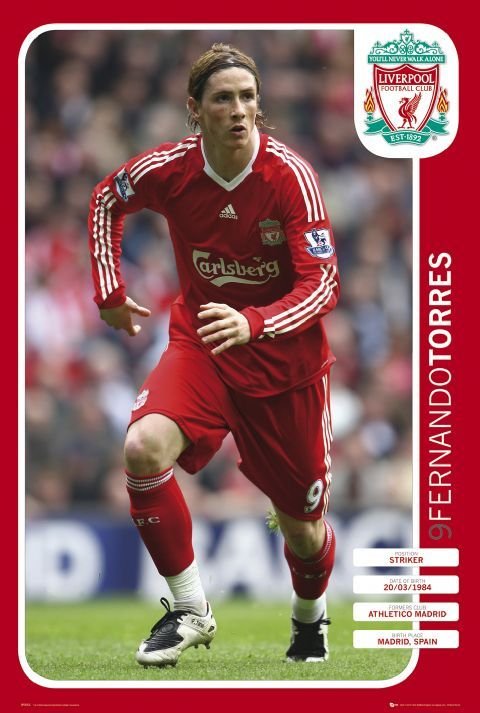 Poster, Affisch Liverpool - torres 08 09 | Affischer på vägg | 3+1 ...