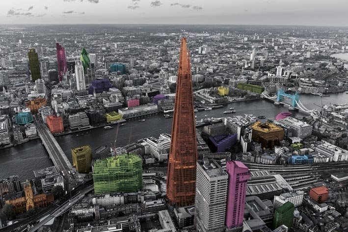 Plakat London - colour splash | Poster an der Wand | 3+1 GRATIS ...