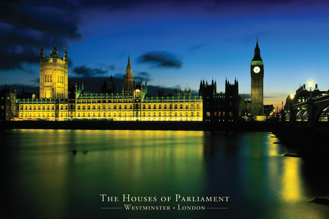 Plakat London - houses of parliament | Poster an der Wand | 3+1 GRATIS ...