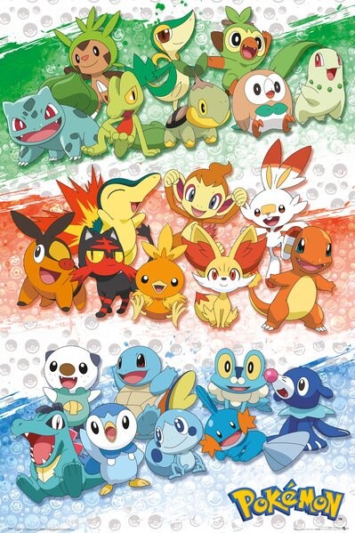 Poster, Quadro Pokemon - First Partners | Poster sul muro | 3+1 GRATIS ...