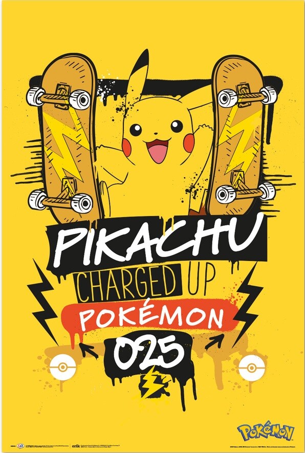 Plakat Pokemon - Pikachu Charged | Poster an der Wand | 3+1 GRATIS ...
