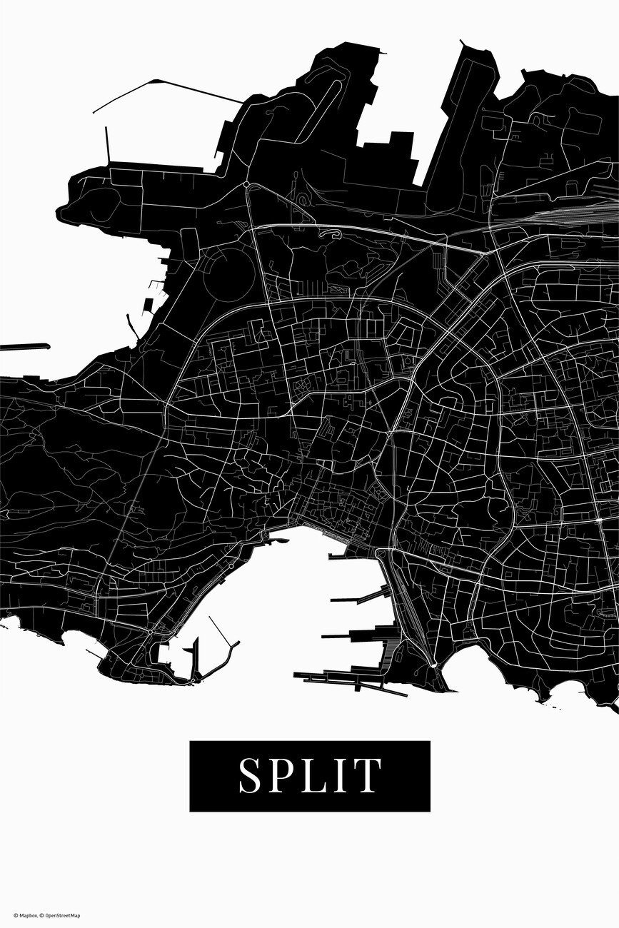 Plakat Split black | Poster an der Wand | 3+1 GRATIS | Europosters