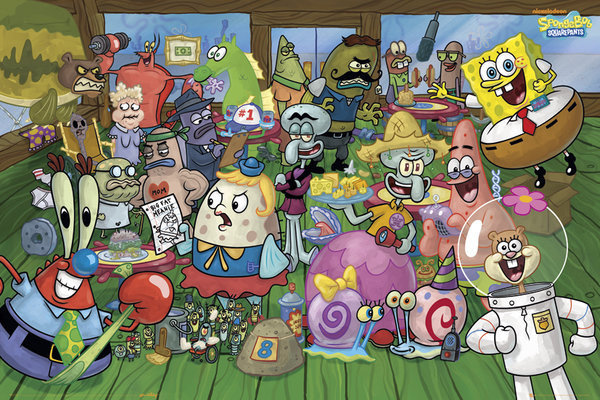 SPONGEBOB - characters Poster, Plakat | 3+1 GRATIS bei Europosters