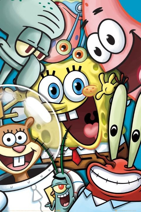 Poster, Affisch SPONGEBOB - collage | Affischer på vägg | 3+1 GRATIS ...