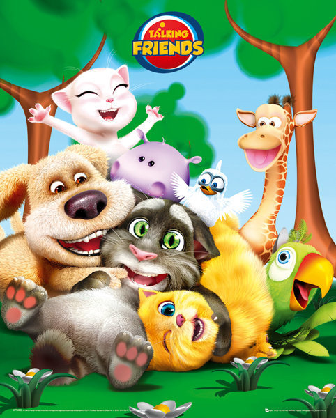 Plakat TALKING FRIENDS - cast | Poster an der Wand | 3+1 GRATIS ...