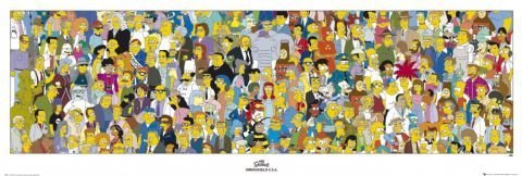 Plakat THE SIMPSONS - cast | Poster an der Wand | 3+1 GRATIS | Europosters
