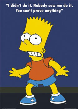 Poster, Quadro THE SIMPSONS - i did not do it | Poster sul muro | 3+1 ...